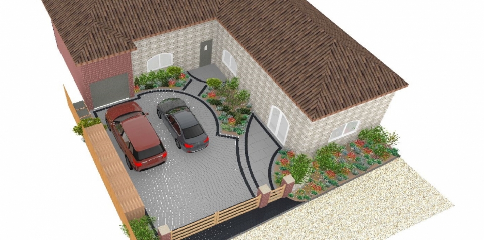 Modern Driveway Re-Design | Timotay Landscapes
